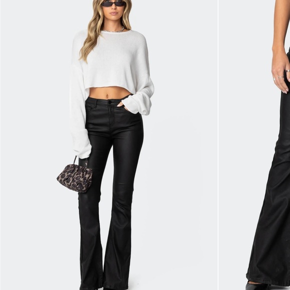 Edikted | Pants & Jumpsuits | Edikted Black Flare Pants | Poshmark